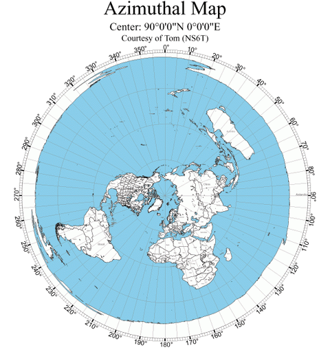 AzimuthalMap-northpole | Soolaba's Blog